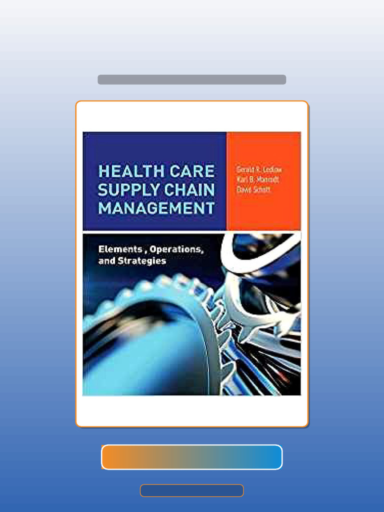 Health Care Supply Chain Management by Gerald Jerry R Ledlow Karl ...