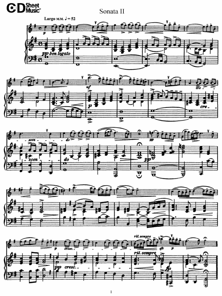 Mattheson - Sonata No. 2 in G Major (Score) | PDF