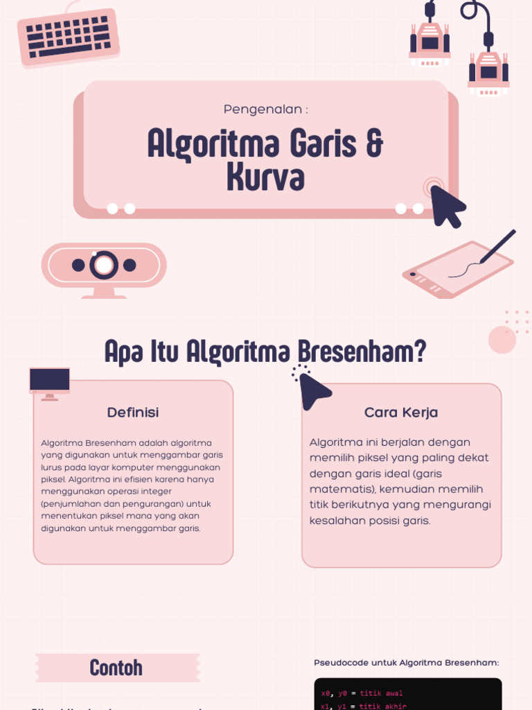 Pertemuan Ke 3 Algoritma Garis & Kurva (Klas Komputer Grafik) | PDF