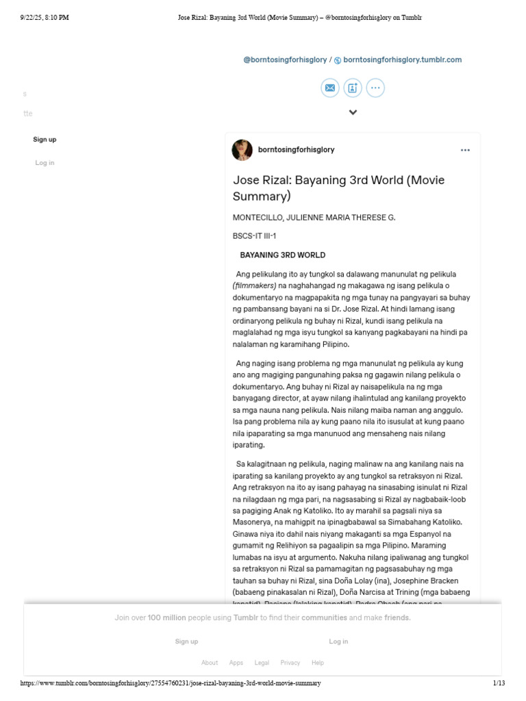 Jose Rizal - Bayaning 3rd World (Movie Summary ...