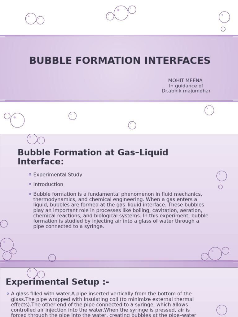 Bubble Formation at Gas-Liquid Interface | PDF | Buoyancy | Force