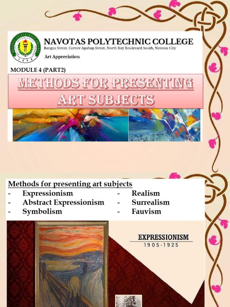 MODULE 4 PART2 Methods For Presenting Art Subjects | PDF ...