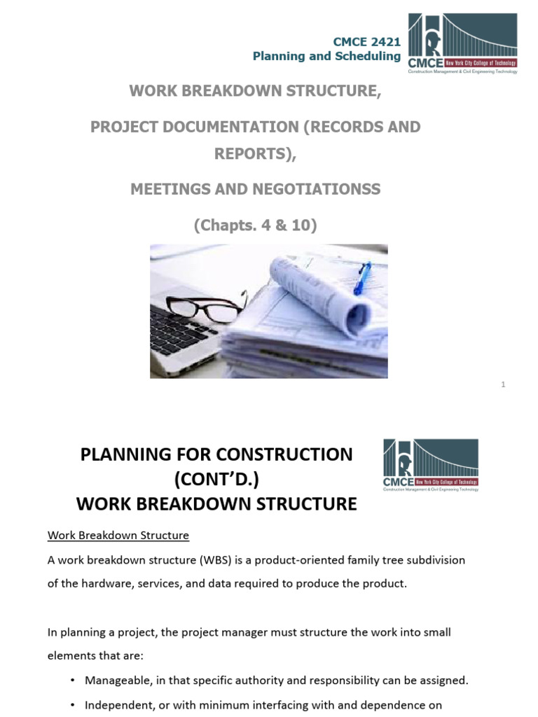 2421_Wk_3 Fall 2025 - Work Breakdown Structure, Project Documentation, Meetings and Negotiations ...