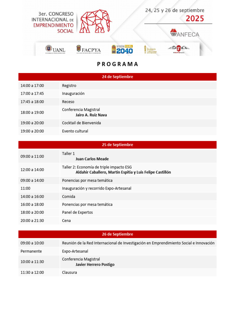 3er Cies - Programa | PDF