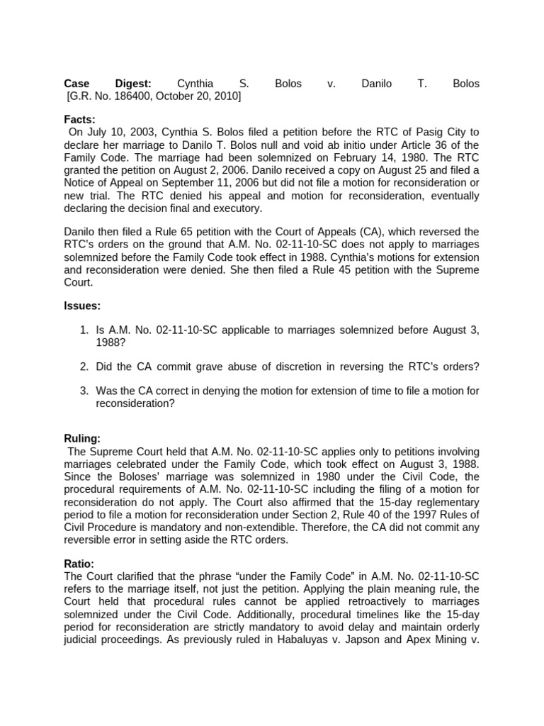 Jayeria Mohammad - Case Digest - Cynthia S | PDF | Appeal | Public Law