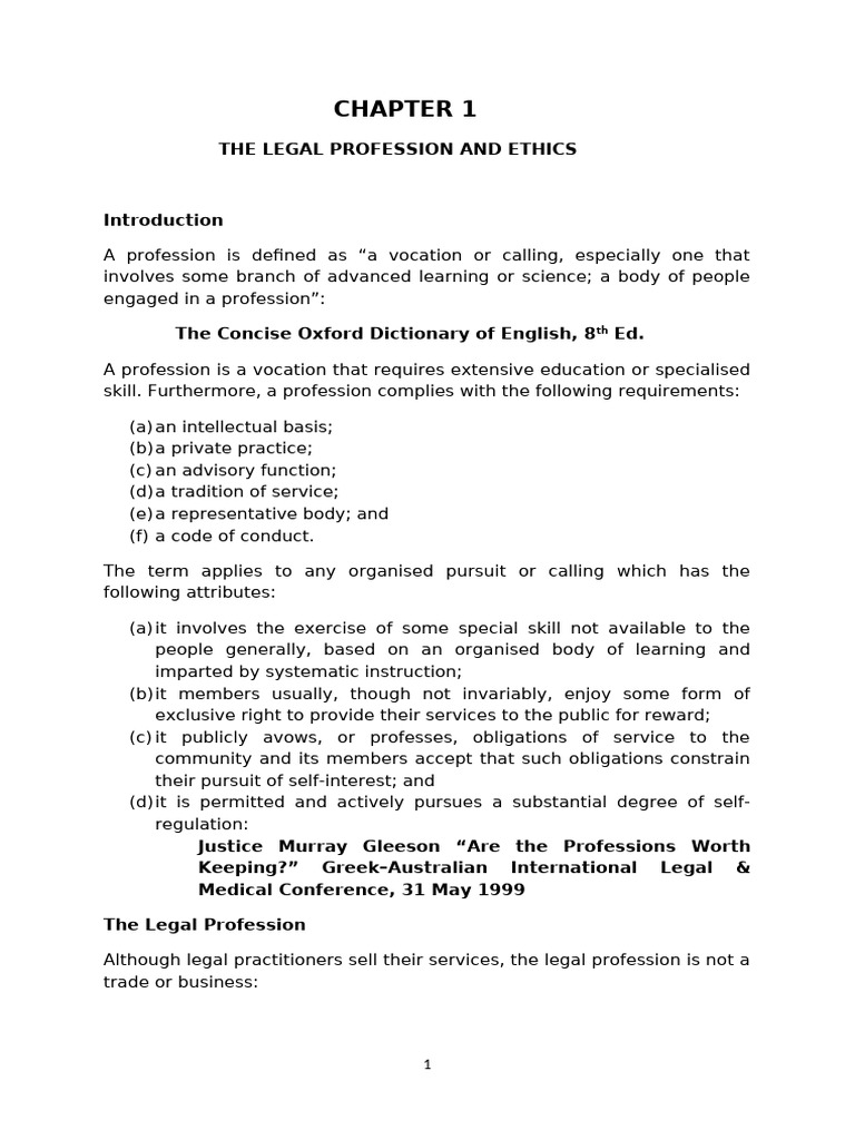 Legal Ethics Study Pack-1 | PDF | Profession | Lawyer