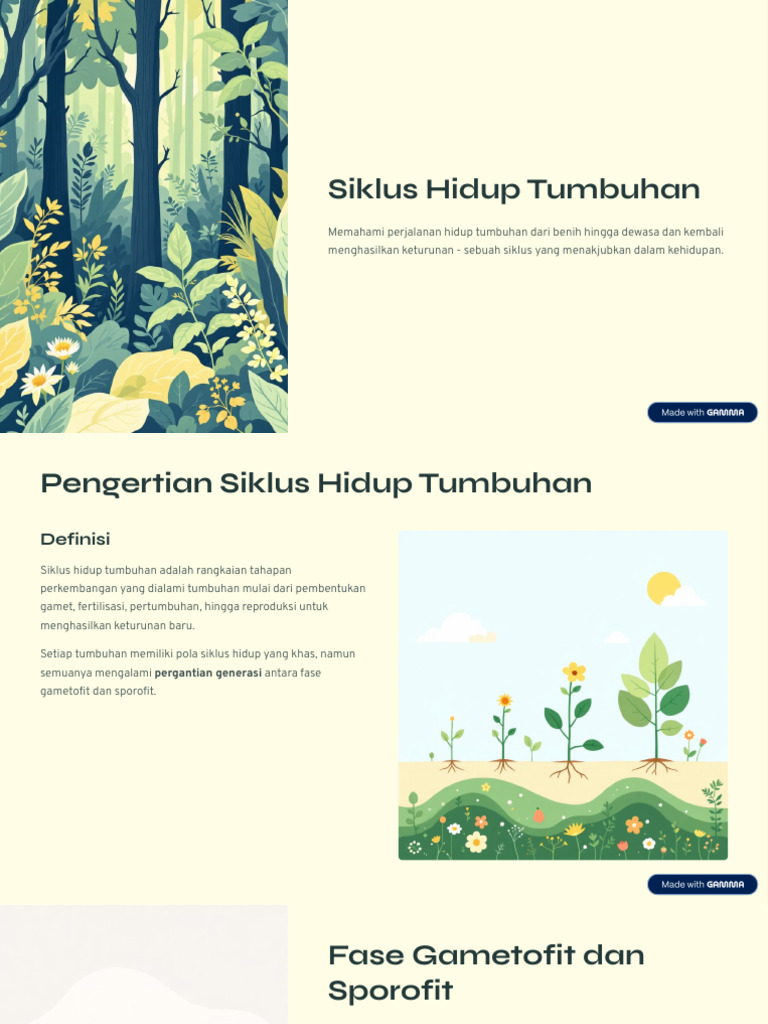 Siklus Hidup Tumbuhan: Fase dan Contoh | PDF