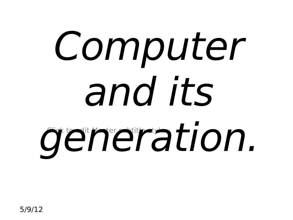 Evolution of Computer Generations | PDF