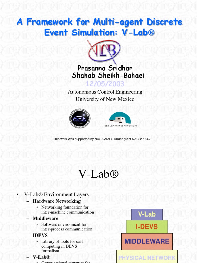 A Framework For Multi-Agent Discrete Event Simulation: V-Lab® | PDF | Fuzzy Logic | Systems ...