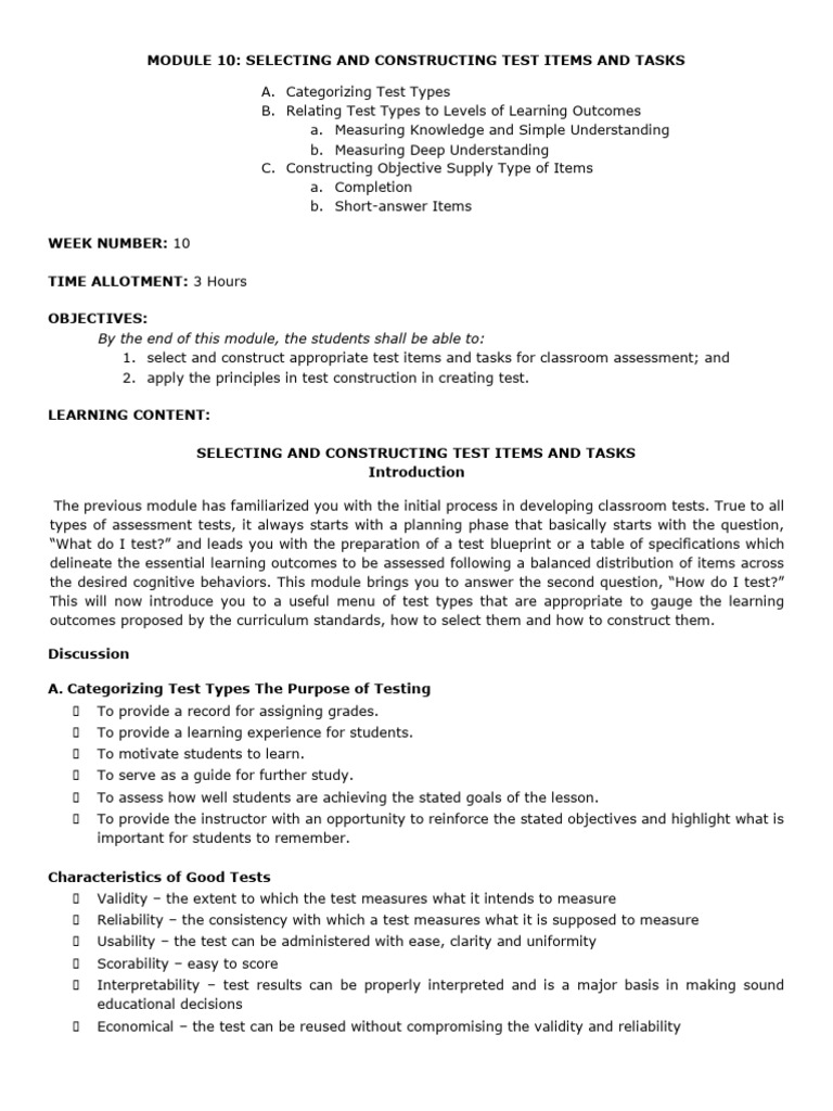 Educ 107a Module 10 Upload | PDF | Knowledge | Procedural Knowledge