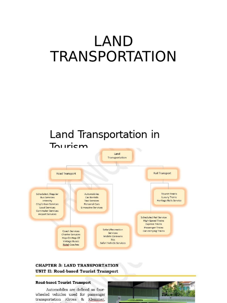 Land Transportation in Tourism | PDF | Metro Manila | Bus