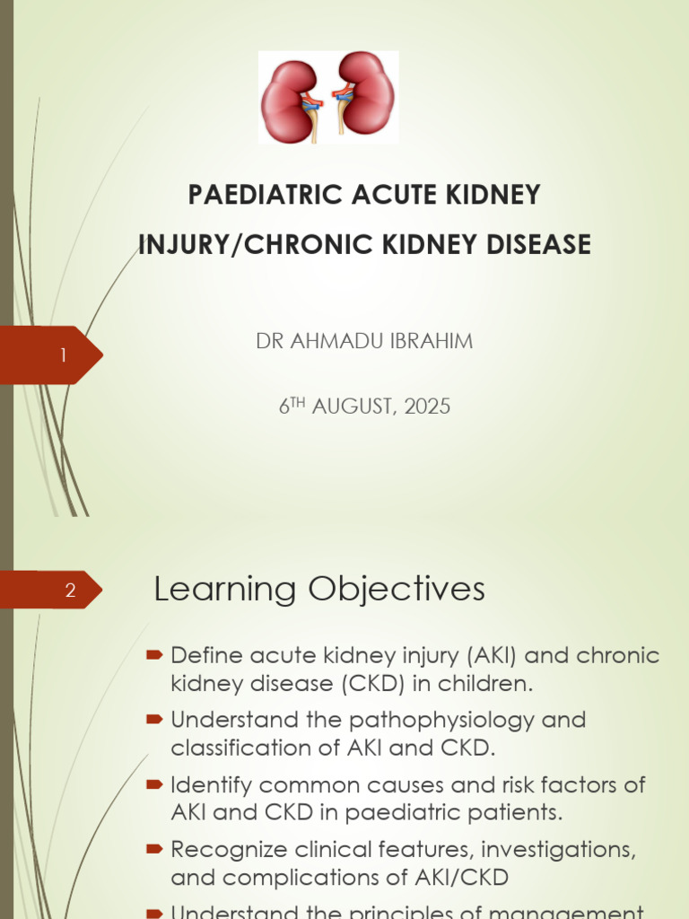 Acute Kidney Injury & Chronic Kidney Disease | PDF | Chronic Kidney Disease | Kidney Disease