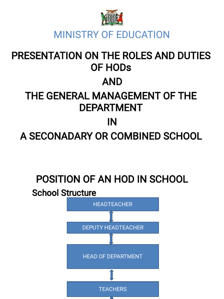 Roles and Duties of HODs in Schools | PDF | Educational Assessment ...