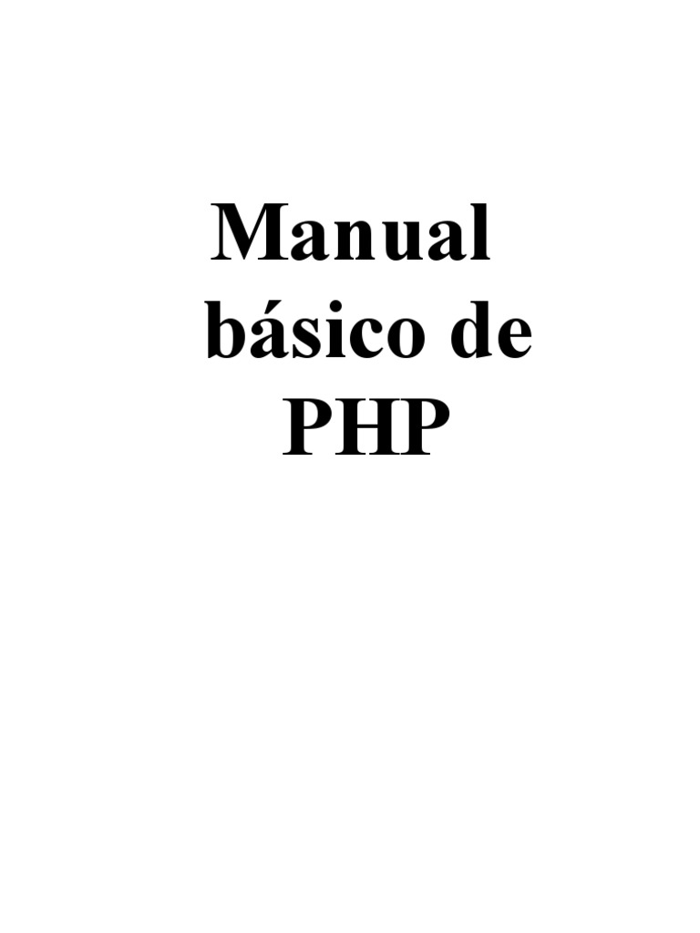 Introducción a PHP: Guía Básica | PDF | Php | Servidor web