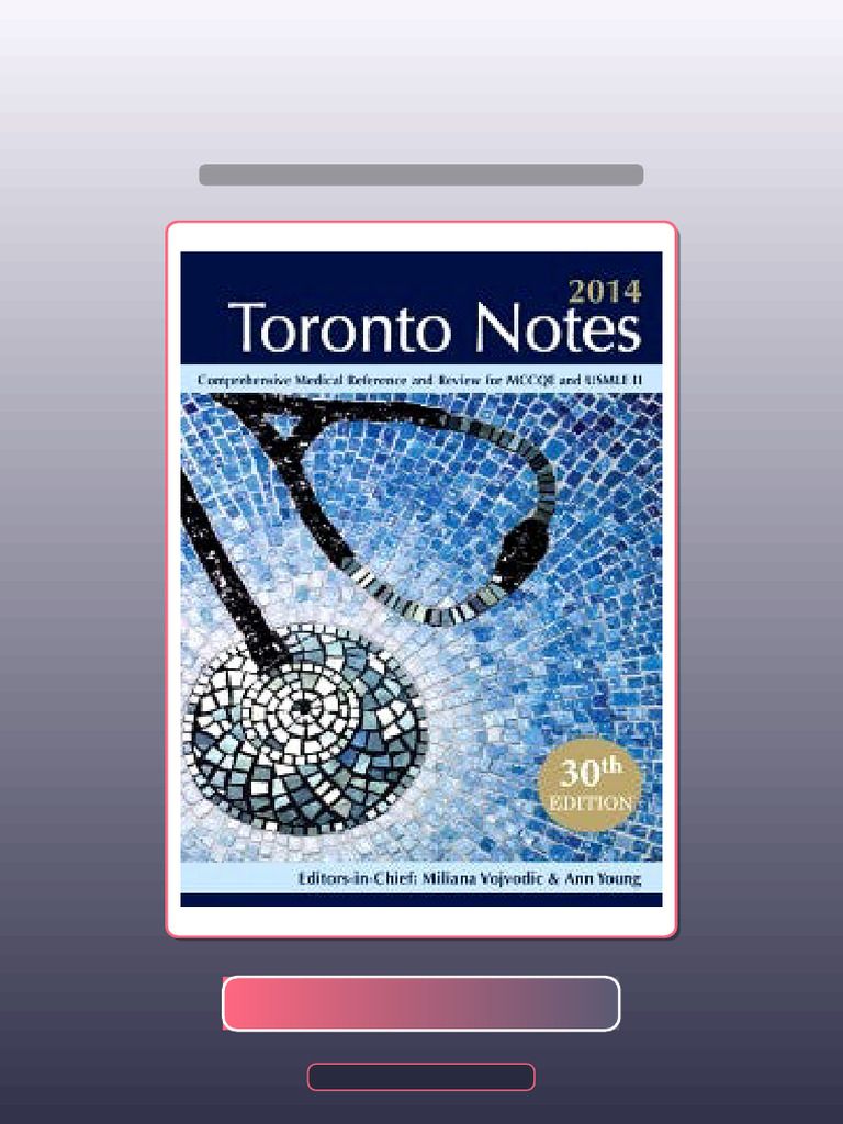 Complete TORONTO NOTES 2014 Ebook and TestBank Bundle Verified | PDF