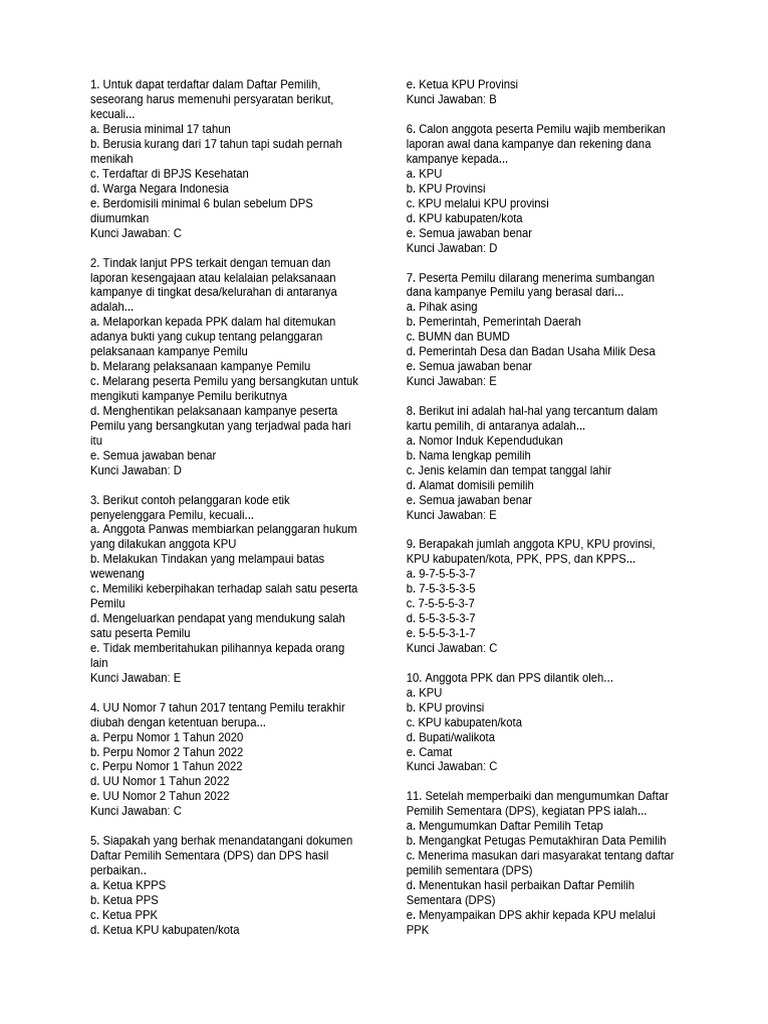 Soal Cat Pss | PDF