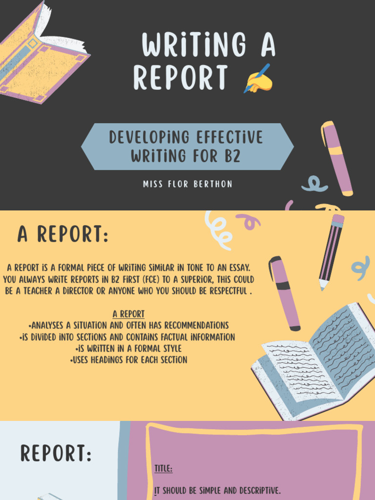 B2 Report Writing Guide for FCE | PDF