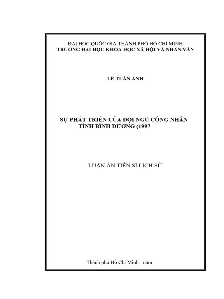 Lê Tuán Anh-Công Nhân Bình Dương | PDF