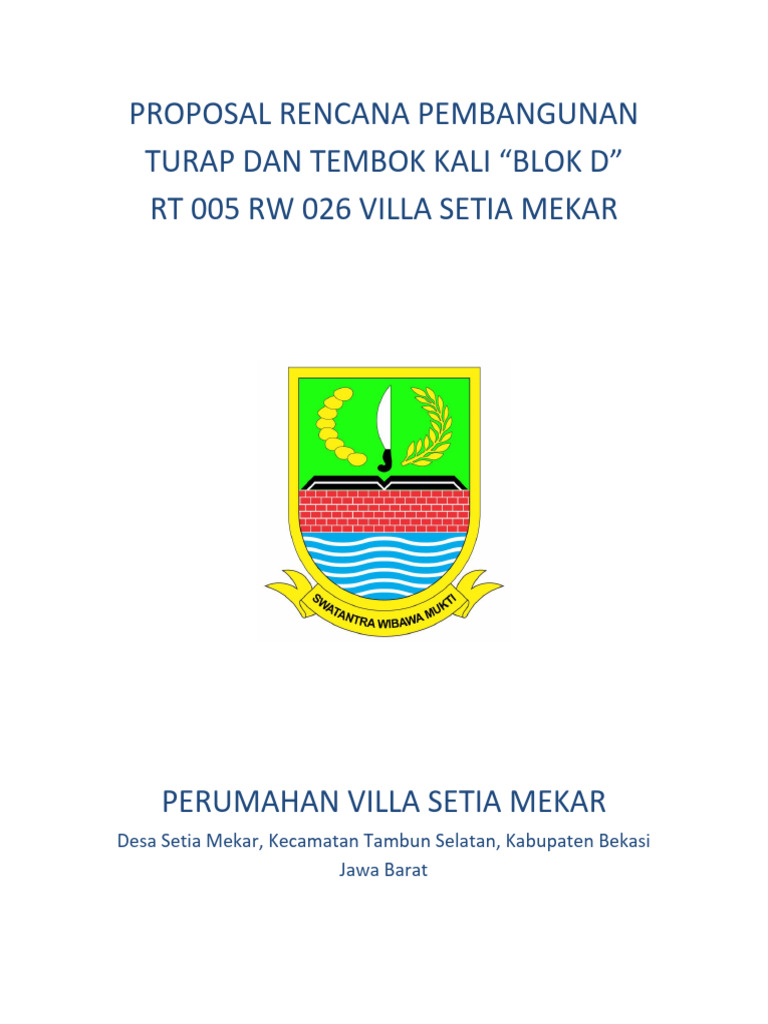 Proposal Pembangunan Turap Tembok Kali | PDF
