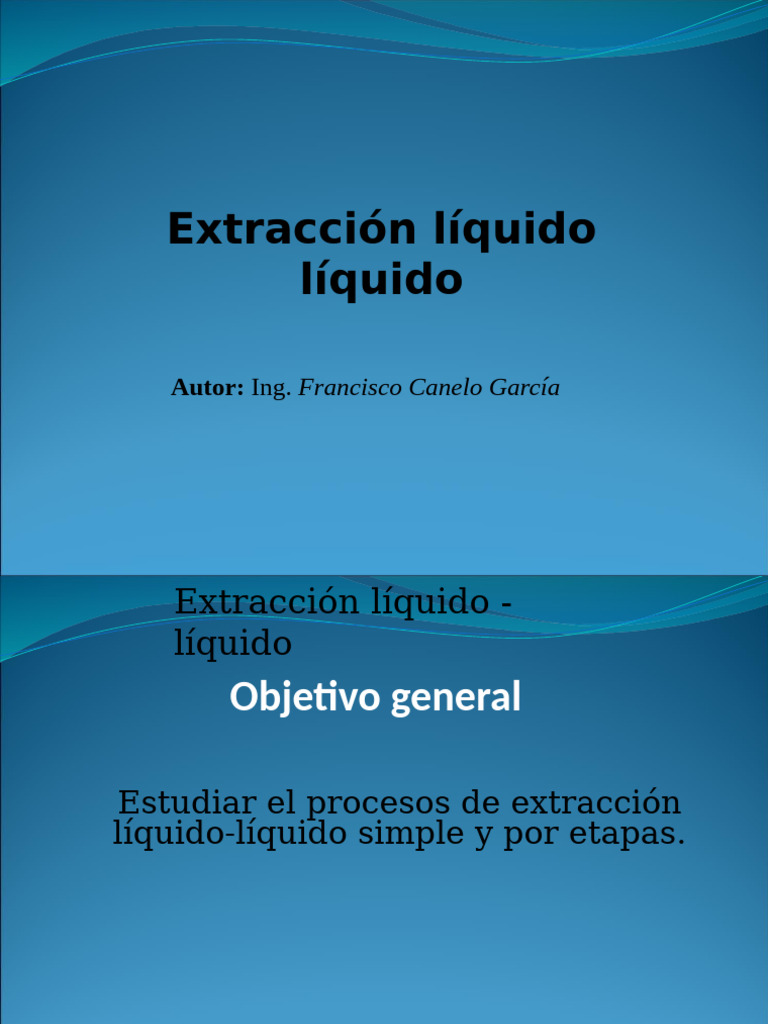 Proceso de Extracción Líquido-Líquido | PDF | Solubilidad | Química