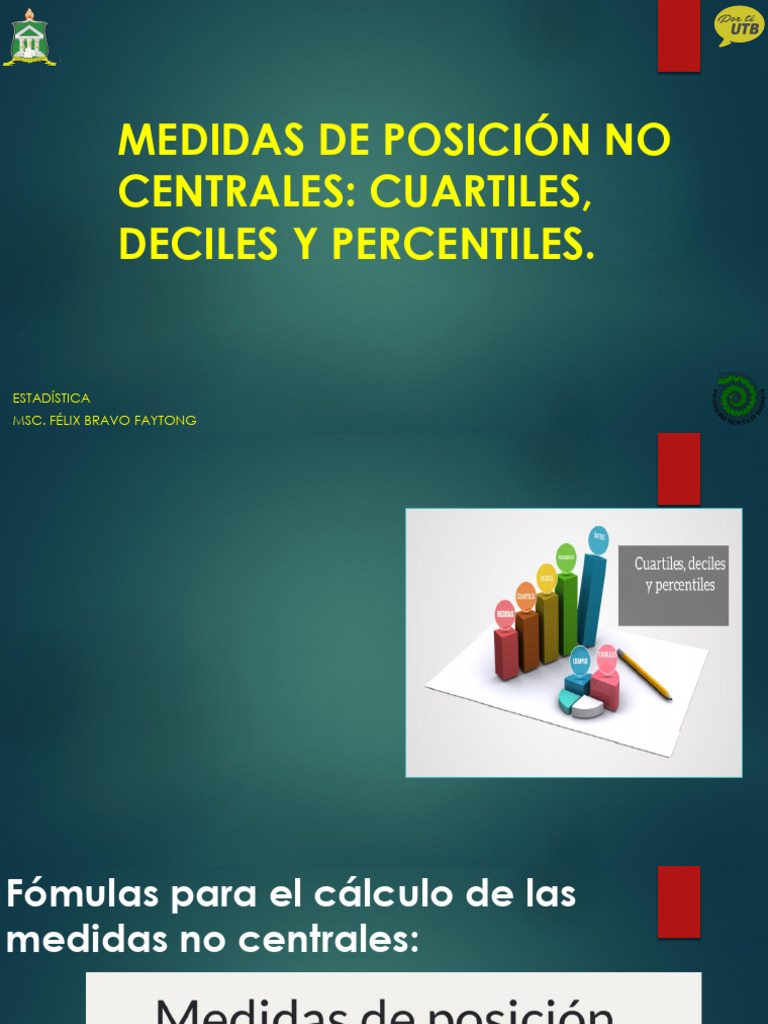 MEDIDAS DE POSICIÓN NO CENTRALES - CUARTILES - DECILES - PERCENTILES - Actualizado | PDF ...
