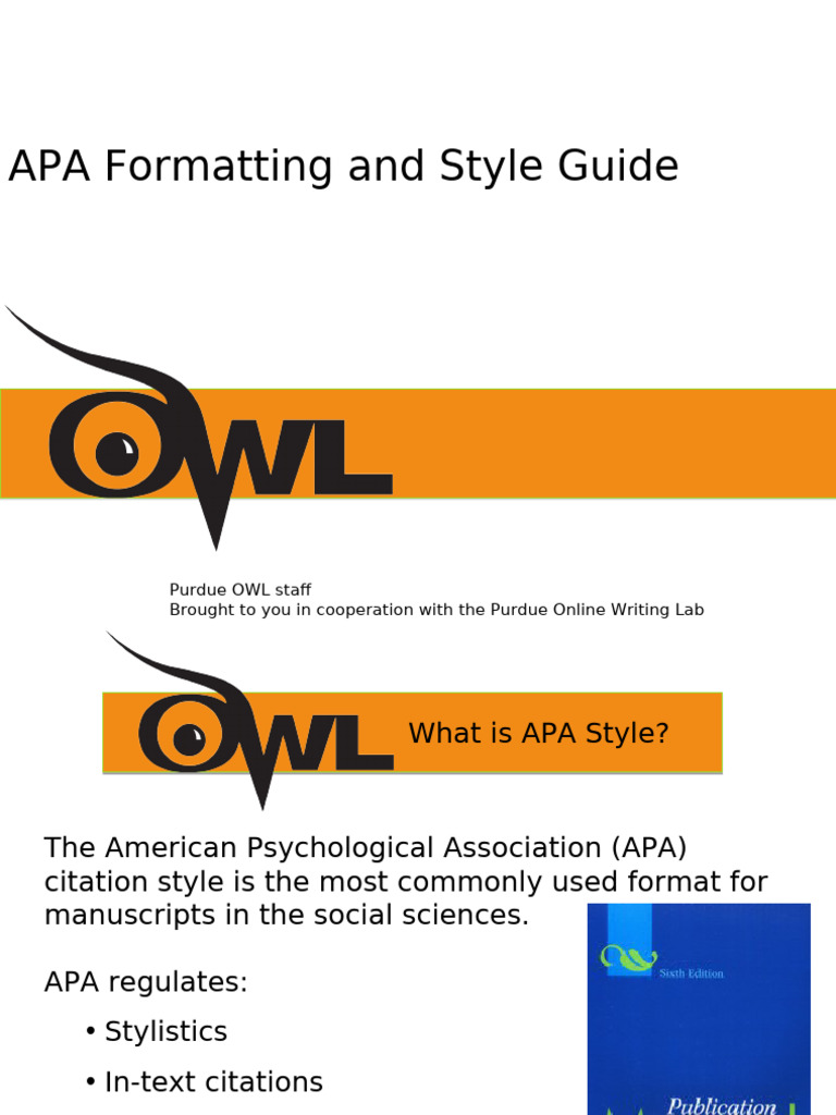 Apa Format Presentation-Original Version (5) | PDF | Apa Style | Citation