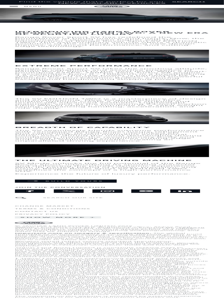 Range Rover Sport SV Edition Two Overview | PDF | Retail | Pricing