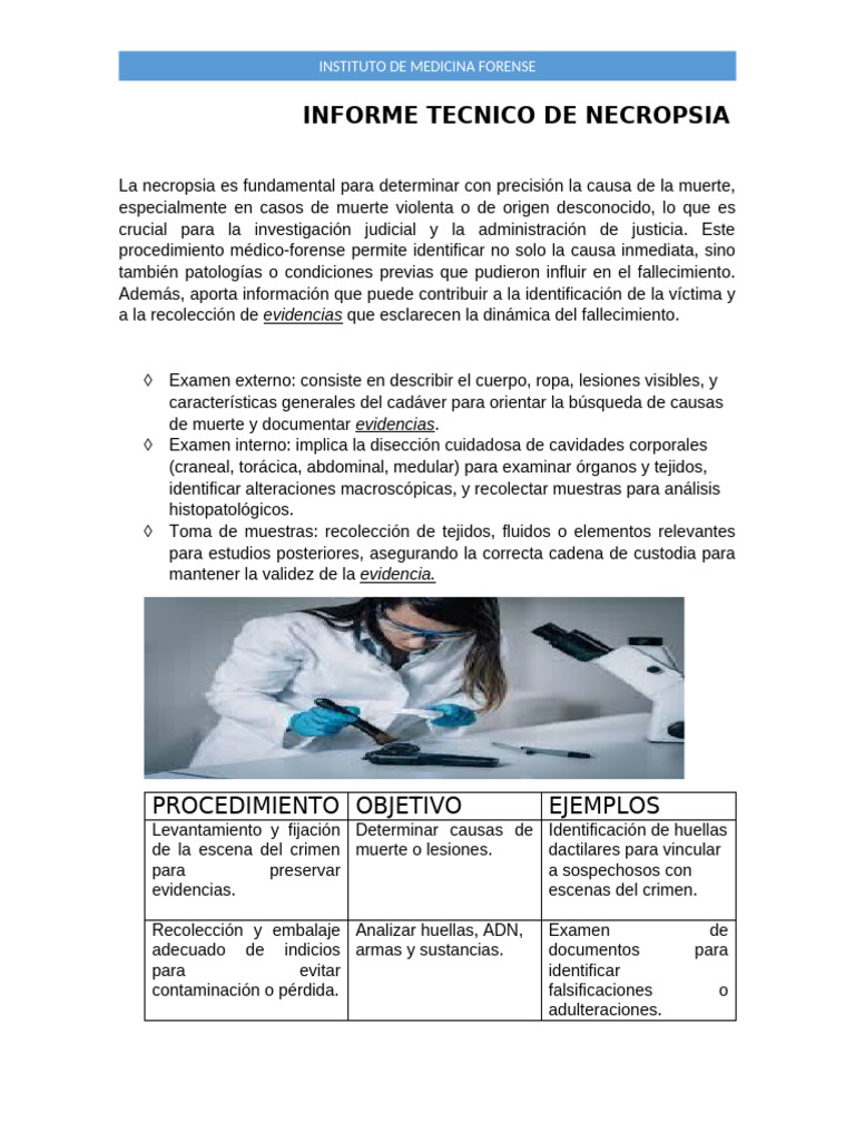 Informe Forense (Jacome) (07-10-2025) | PDF | Jurisprudencia médica ...