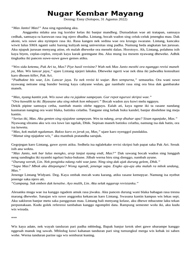 Nugar Kembar Mayang | PDF
