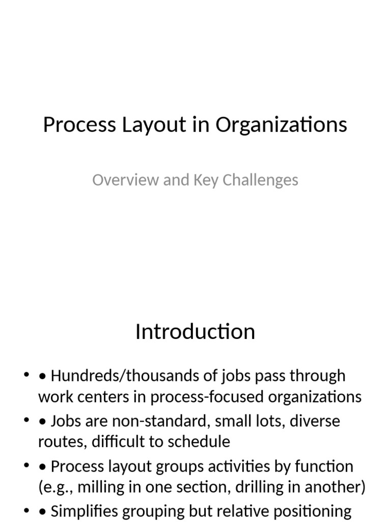 Process Layout Presentation With Diagrams | PDF