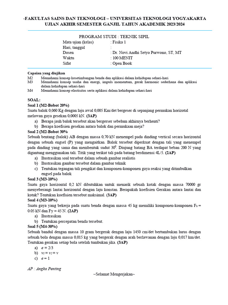 Salin1-Latihan UAS | PDF