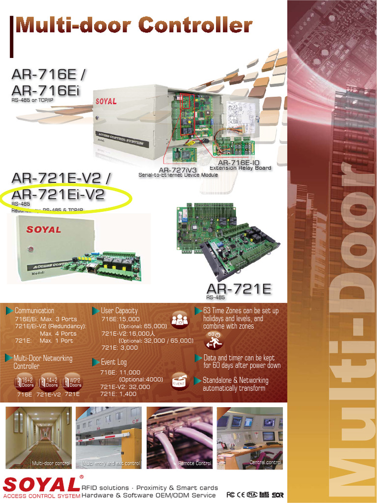 Brosur Soyal - 2-Access Multidoor Controller-Soyal AR721Ei | PDF ...
