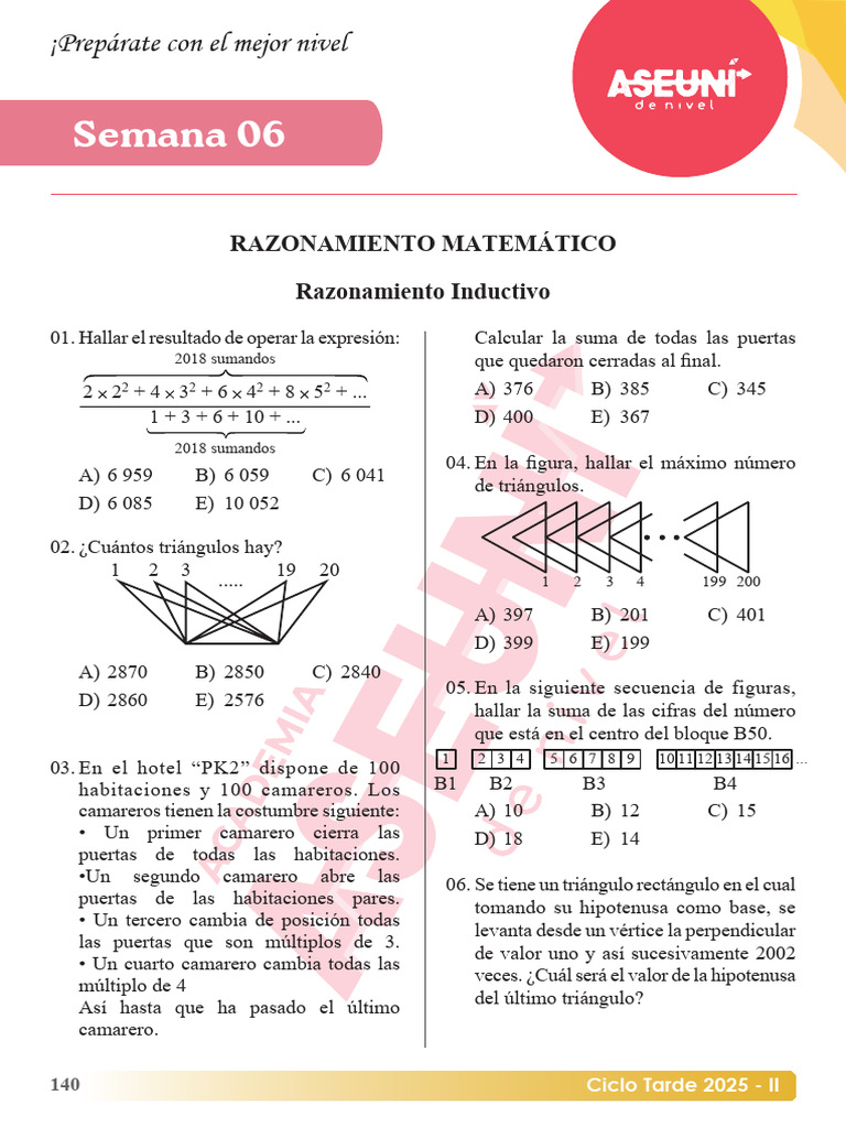 RM Semana 06 Ciclo Tarde 2025 II | PDF | Geometría Elemental | Geometría euclidiana