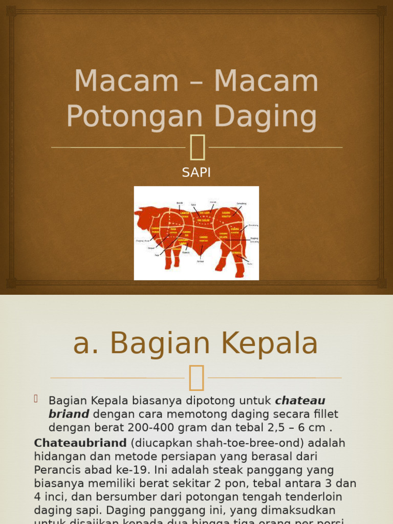 Macam – Macam Potongan Daging | PDF