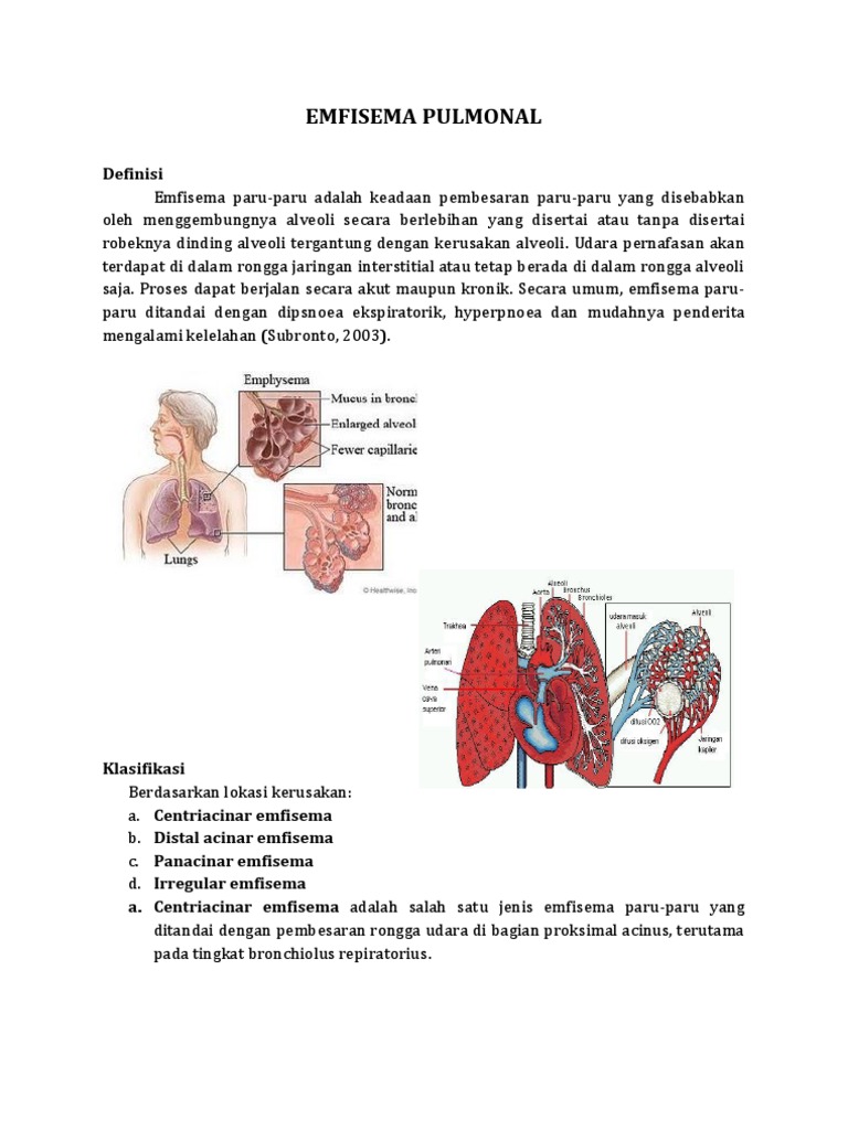 Emfisema Pulmonal | PDF | Seni | Sains & Matematika