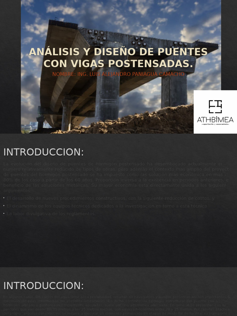 ANÁLISIS Y DISEÑO DE PUENTES CON VIGAS POSTENSADAS | PDF | Viga ...