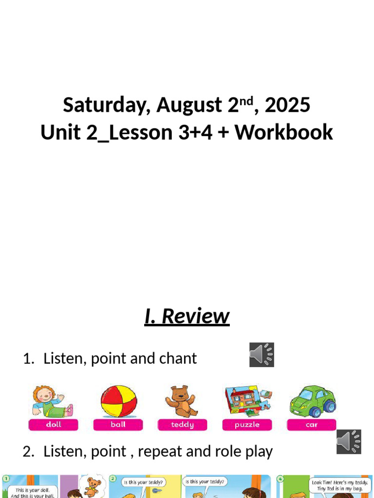 p8. U2 Lesson 3 and 4 Song and Phonics | PDF