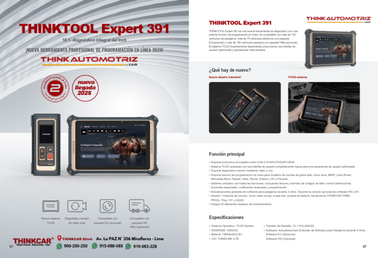 Thinktool Expert 391 - Thinkcar | PDF | Software | Informática