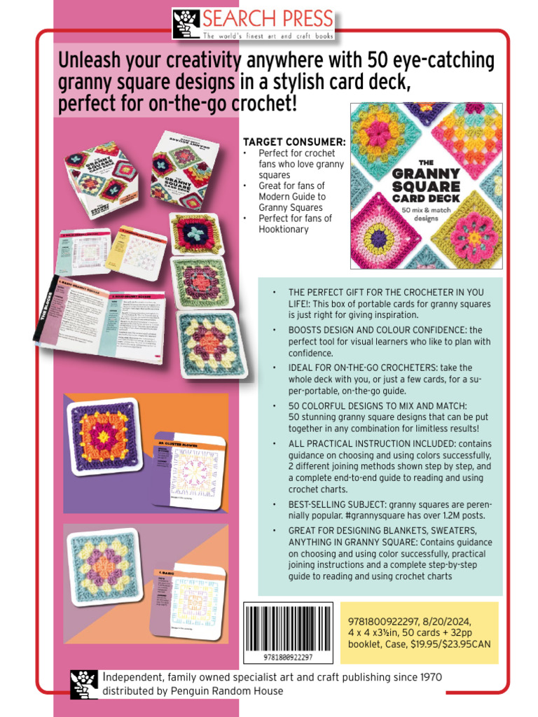 Granny Square Card Deck for Crocheters | PDF | Needlework