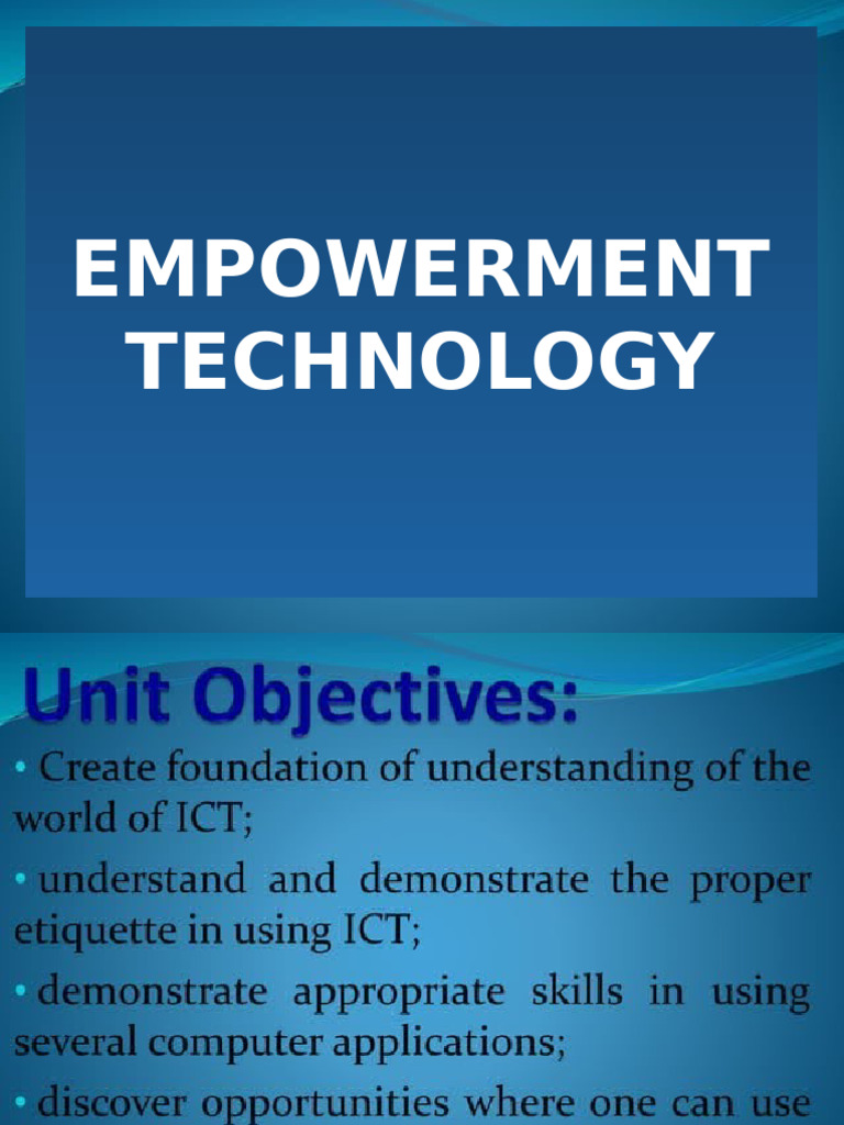 Empowerment Technology Lesson 1 | PDF