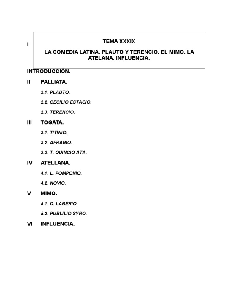 La Comedia Latina | PDF | Comedia | latín