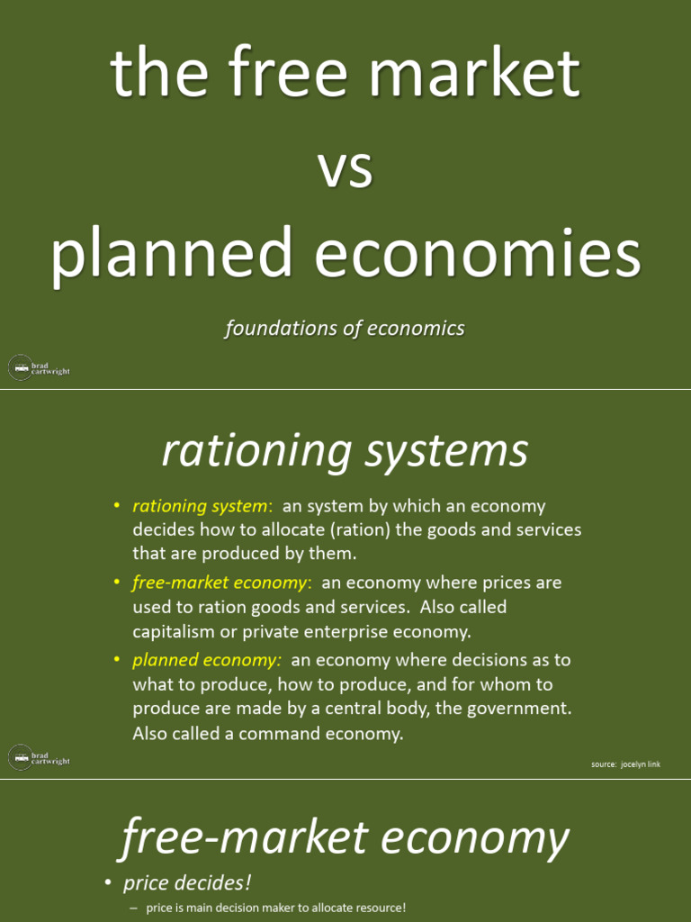 The Free Market Planned Economies: Foundations of Economics | PDF ...