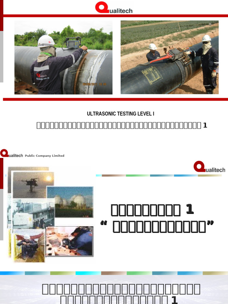 Qualitech - Presentation UT Level I - Ubon Ratchathani - Rev.01 | PDF
