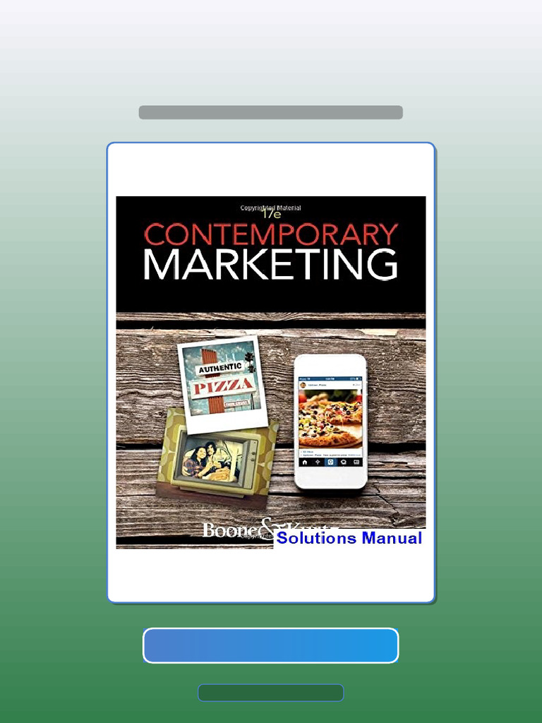 Complete Contemporary Marketing 17th Edition Boone eBook and TestBank ...