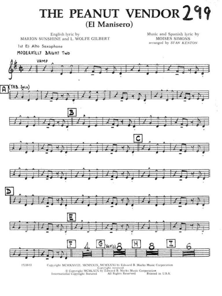 Peanut Vendor Full Band Score | PDF