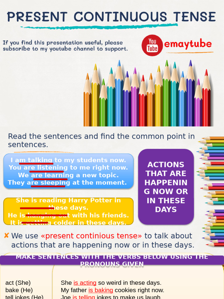 Present Continuous Tense Gamified Lesson Classroom Posters CLT ...