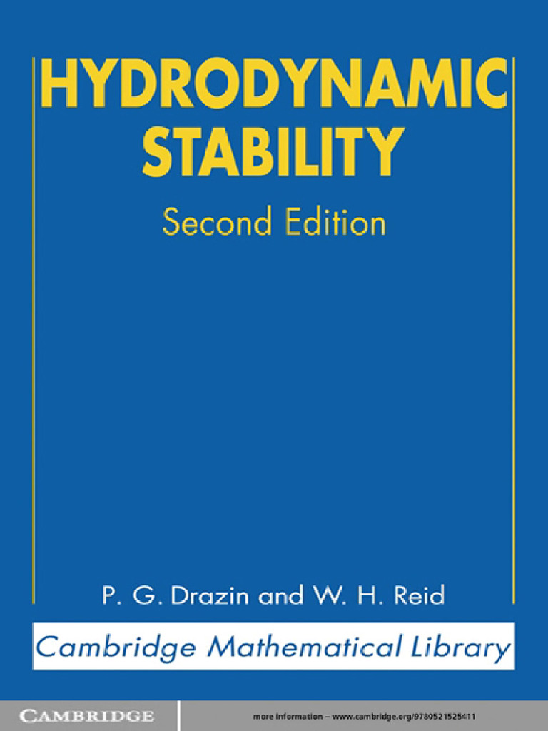 Hydrodynamic Stability Reid | PDF | Reynolds Number | Fluid Dynamics