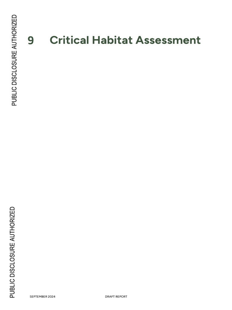 Critical Habitat Assessment Report | PDF | Conservation Biology ...