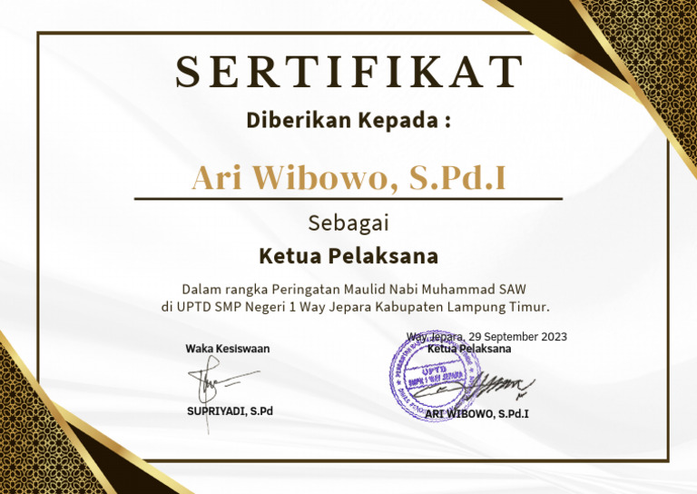 Sertifikat PHBI 2022 | PDF