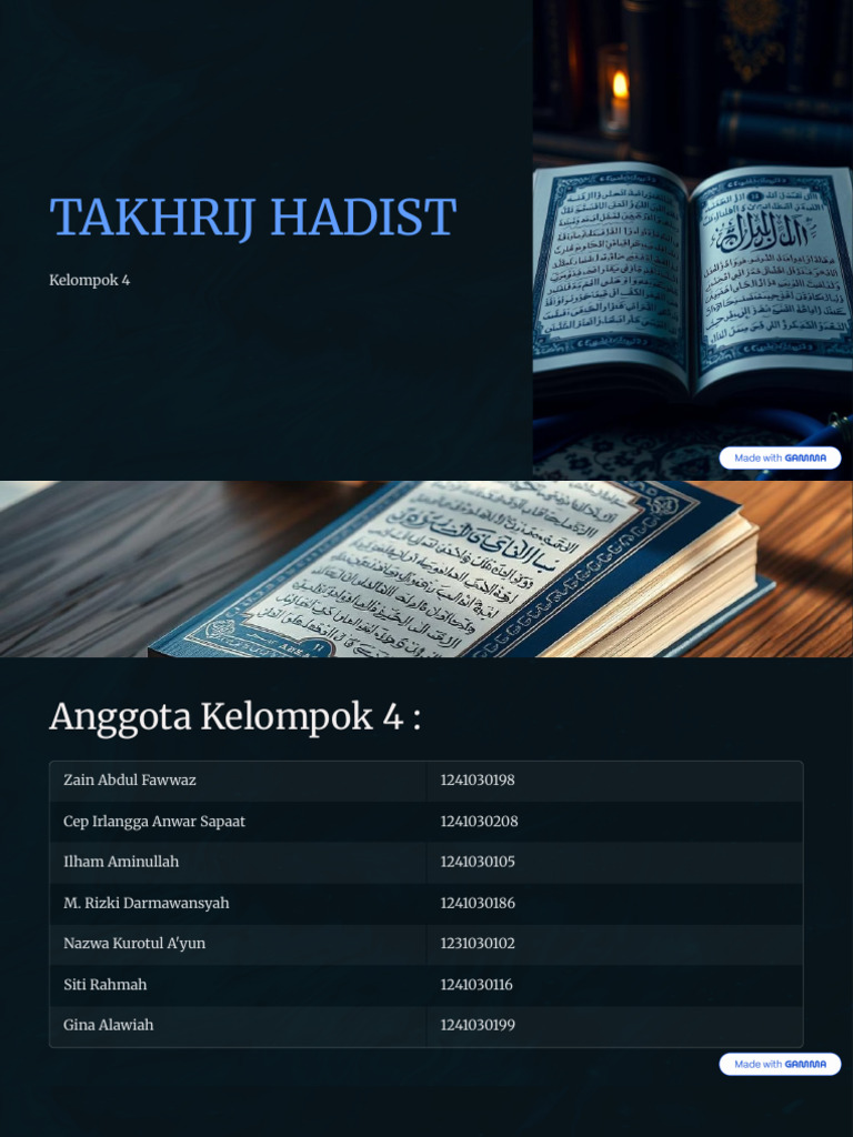 Takhrij Hadist | PDF